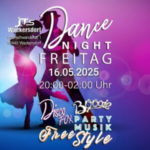 🪩 Tanz Nacht 🪩| | 16.05.2025 – JTS Disco